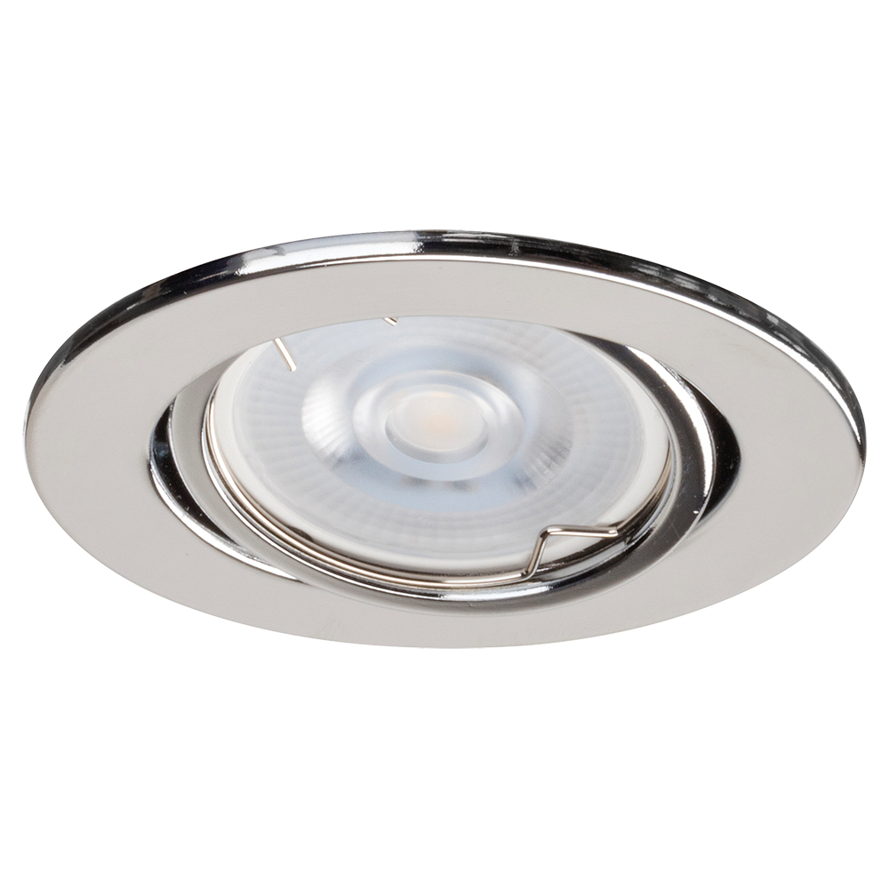 Ignis GU10 Downlight Tilt Chrome – Commercial Lighting by Right Lights