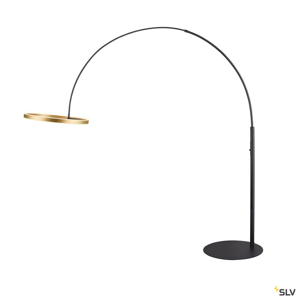 SLV ONE BOW FL, Free-standing lamp black/brass 20 W 1200/1200 lm 2700 ...