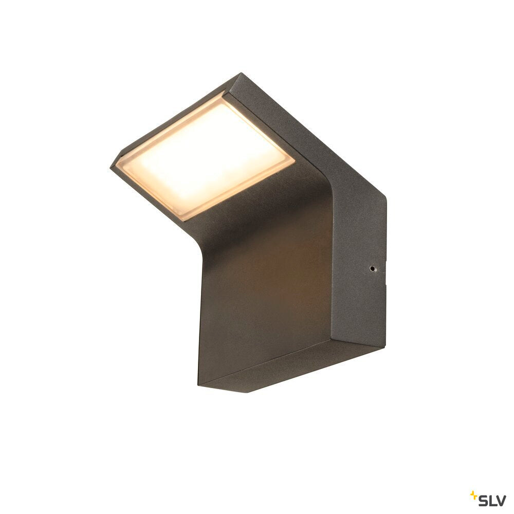 SLV ORDI II, WL, Wall-mounted light, Square, 2200/3000 K, IP65, Black ...