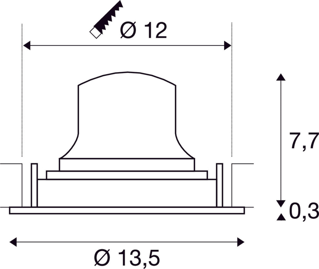SLV NUMINOS® MOVE M, Recessed ceiling light, 4000 K, 55°, IP20, round ...