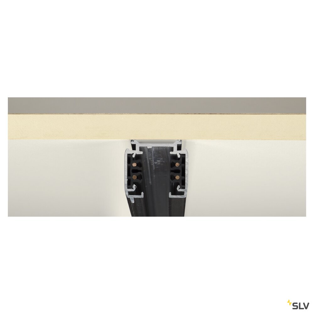 S-TRACK track, PHASE, 1 m, black – Commercial Lighting by Right Lights